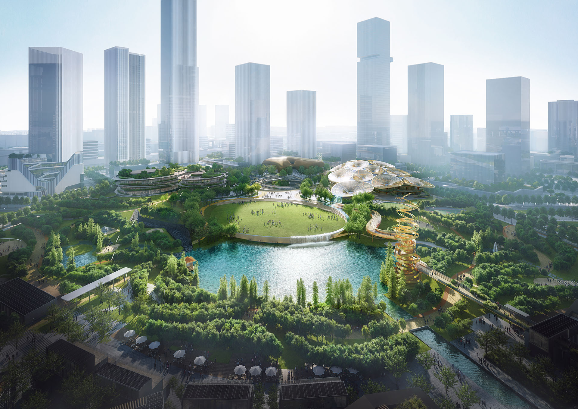 Jinqiao Central Park | Ballistic Architecture Machine