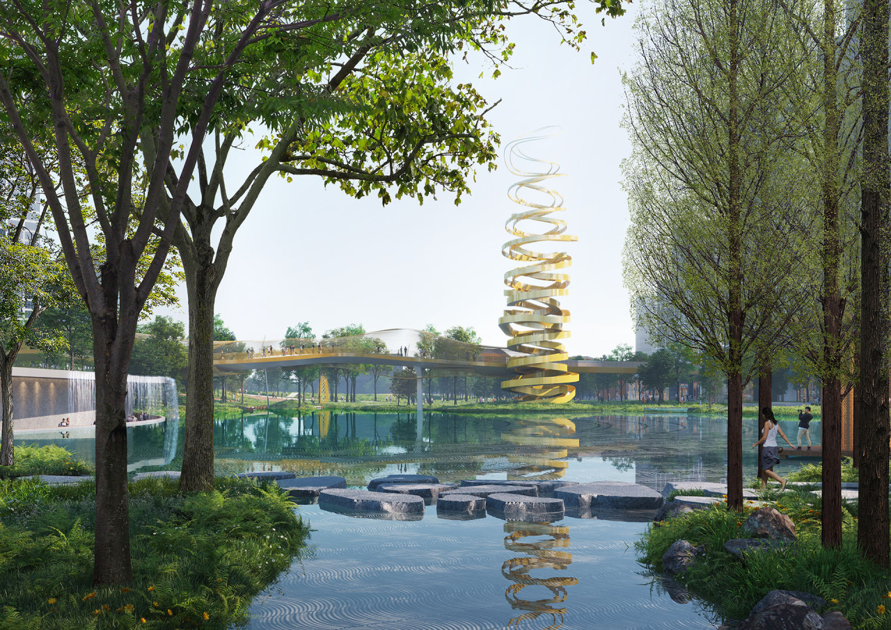 Jinqiao Central Park | Ballistic Architecture Machine