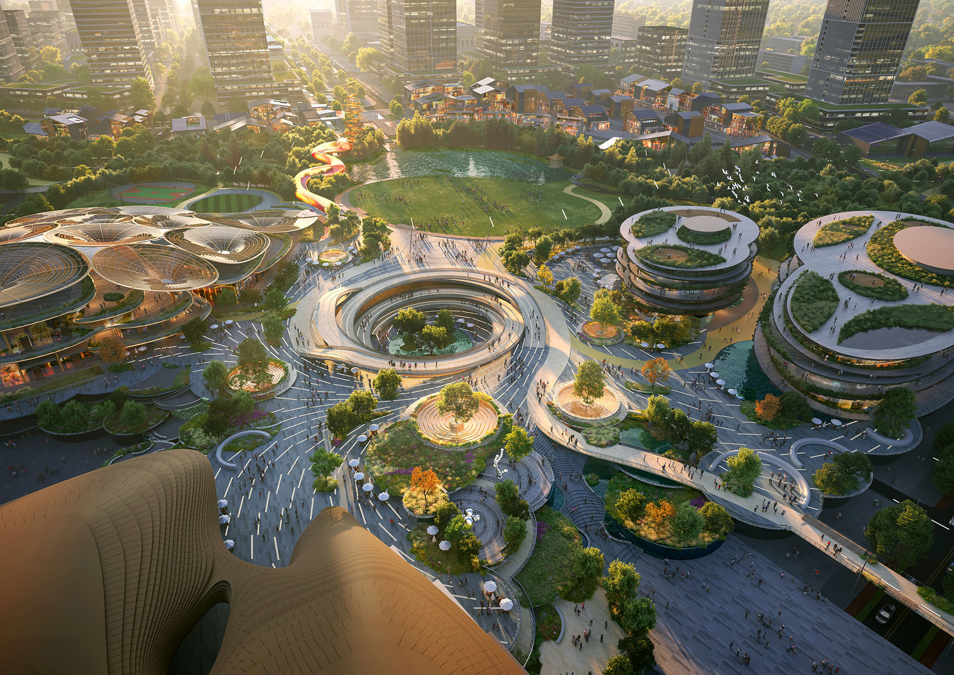 Jinqiao Central Park | Ballistic Architecture Machine