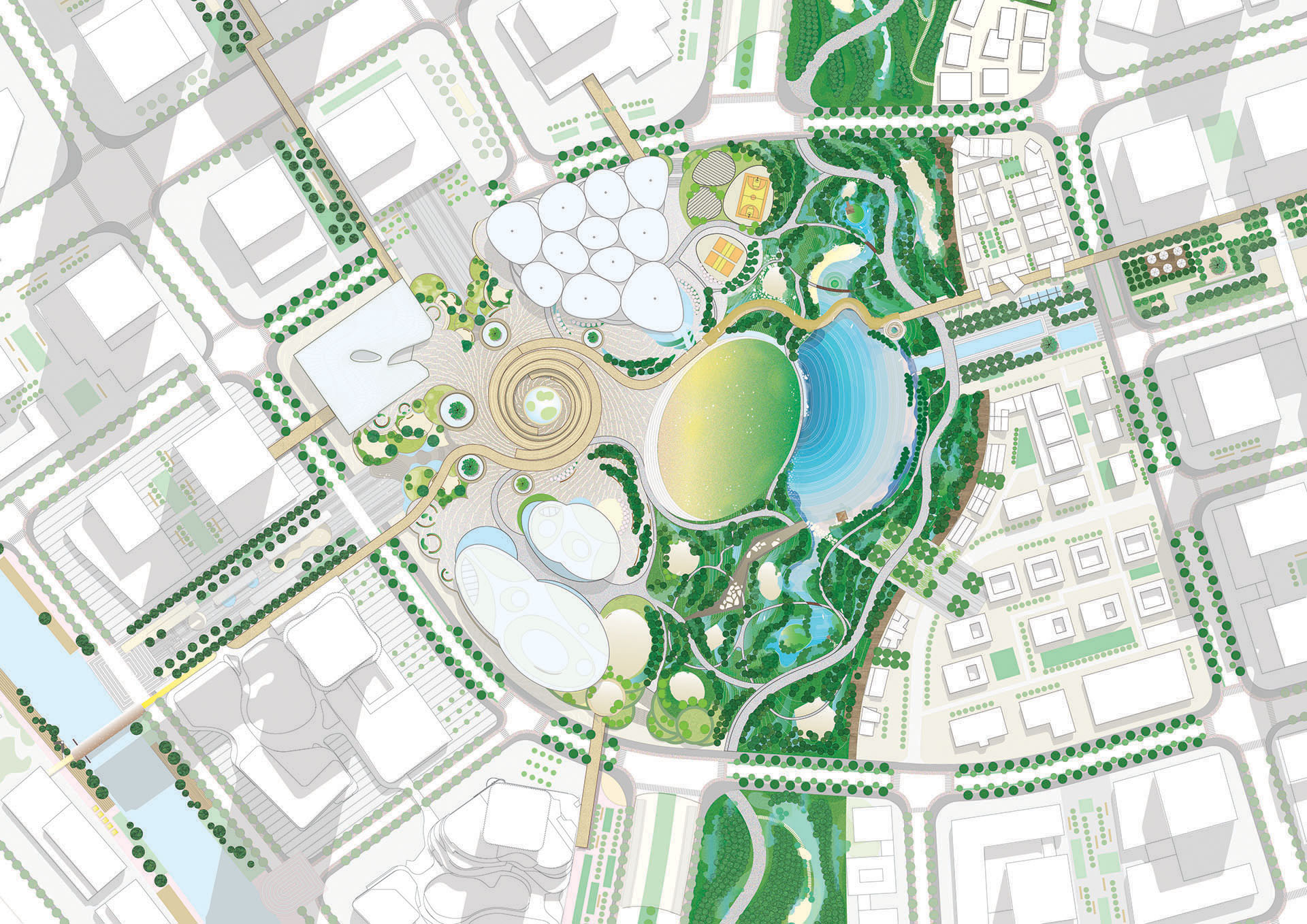 Jinqiao Central Park | Ballistic Architecture Machine