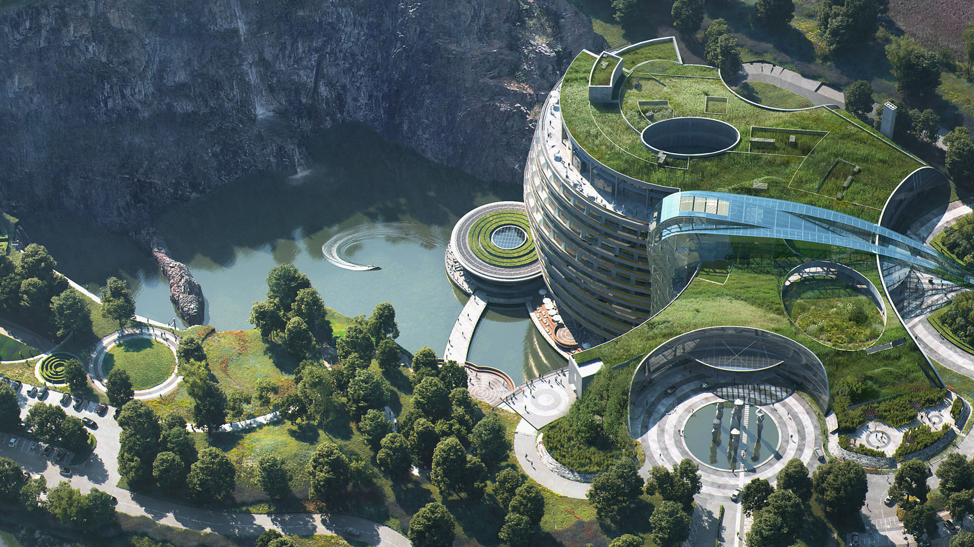 Quarry Hotel Landscape | Ballistic Architecture Machine